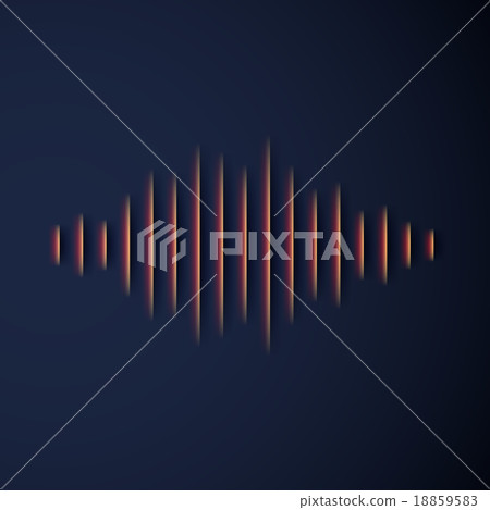 Paper sound waveform with shadow - Stock Illustration [18859583] - PIXTA