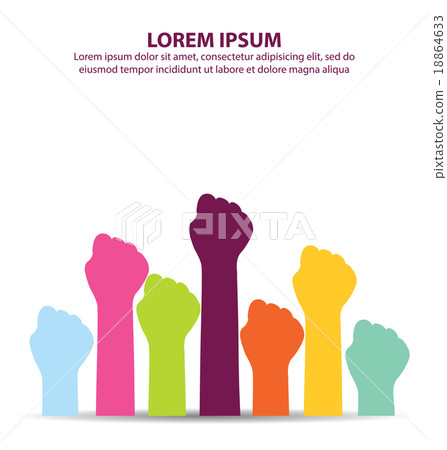 Creative Colorful Number Zero Finger, Fist - Stock Illustration ...
