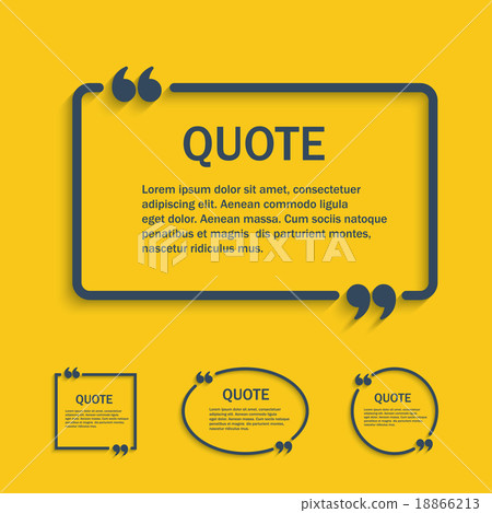 Quote line text box with commas set - Stock Illustration [18866213] - PIXTA