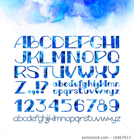 Hand drawn watercolor alphabet - Stock Illustration [18867613] - PIXTA