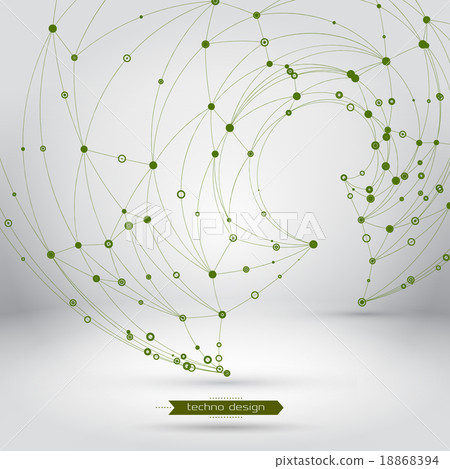 Connecting Dots and Lines Structure - Stock Illustration [18868394] - PIXTA