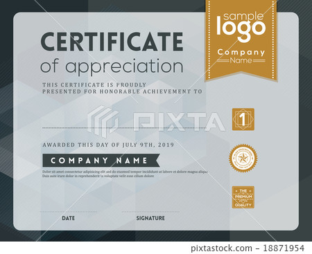 Modern certificate frame design template - Stock Illustration [18871954 ...