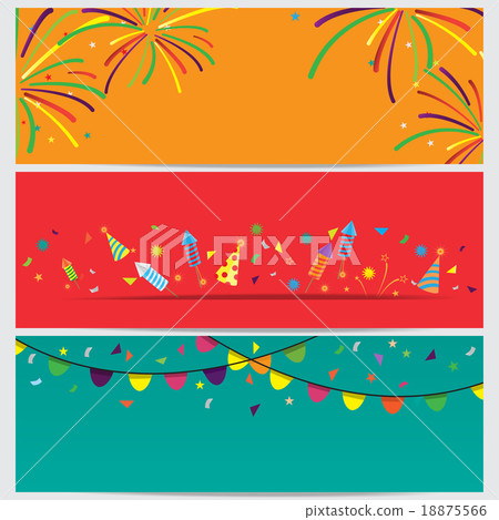 celebration banner, vector flat design - Stock Illustration [18875566 ...