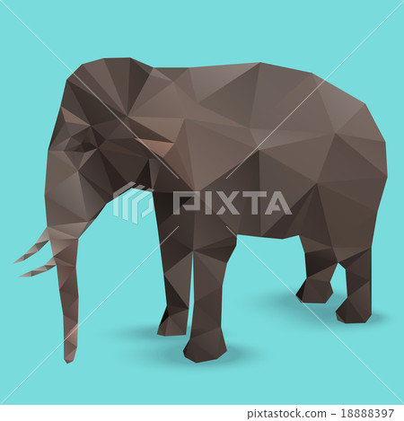 Elephant Polygon vector infographic - Stock Illustration [18888397] - PIXTA
