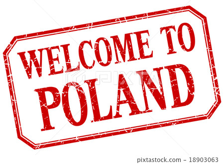 Poland - welcome red vintage isolated label - Stock Illustration ...