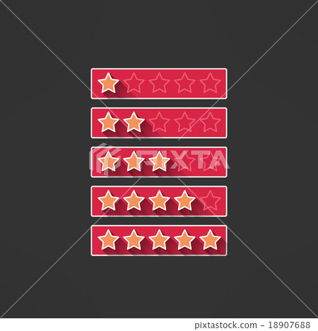 Vector five stars rating design elements in modern - Stock Illustration ...