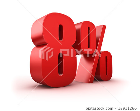 8 percent - Stock Illustration [18911260] - PIXTA