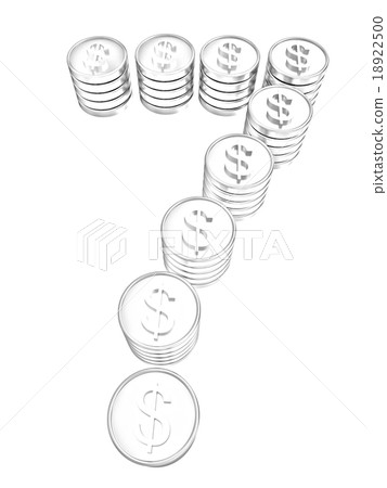 Number "seven" of gold coins with dollar sign - Stock Illustration ...