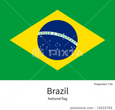 National flag of Brazil with correct proportions - Stock Illustration ...