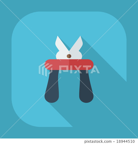 Flat modern design with shadow icons metal shears - Stock Illustration ...