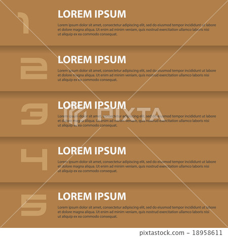 brown business horizontal banners with numbers - Stock Illustration ...