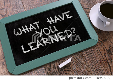 What Have You Learned? Motivational Quote on - Stock Illustration ...