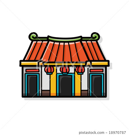 Chinese New Year traditional temple doodle-插圖素材 [18970787] - PIXTA圖庫