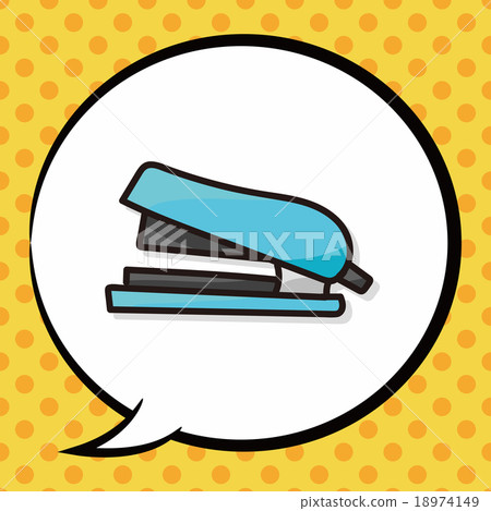 stapler color doodle, speech bubble-插圖素材 [18974149] - PIXTA圖庫