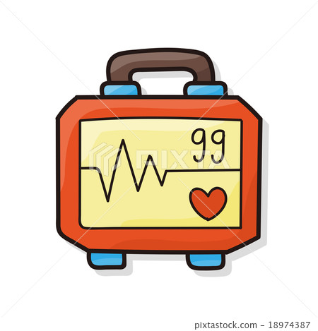 ECG color doodle - Stock Illustration [18974387] - PIXTA