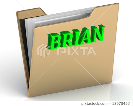 BRIAN- Name and Family bright letters on gold - Stock Illustration ...