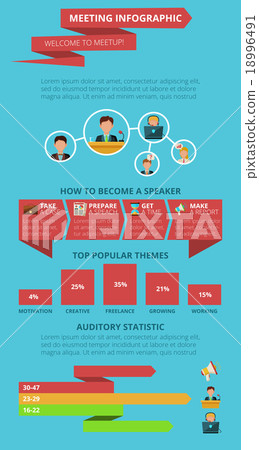 Meeting infographics set - Stock Illustration [18996491] - PIXTA