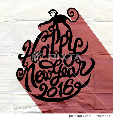Hand drawing Doodle of happy new year - Stock Illustration [19003653 ...