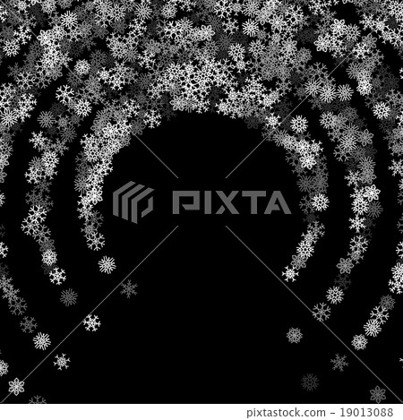 Swirl of scattered snowflakes - Stock Illustration [19013088] - PIXTA
