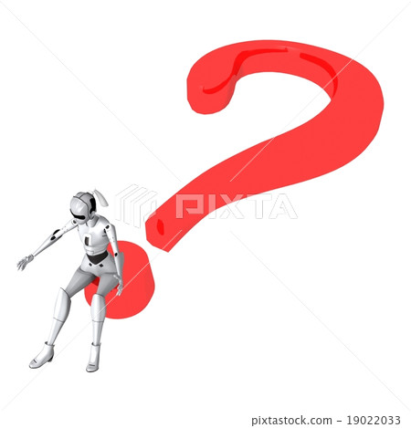 Robot and question mark - Stock Illustration [19022033] - PIXTA