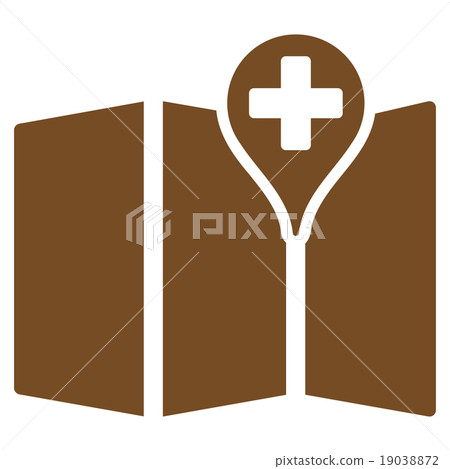 Medical Map Icon - Stock Illustration [19038872] - PIXTA