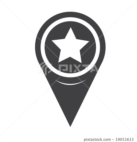 Map pointer star icon - Stock Illustration [19051613] - PIXTA