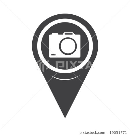 Map Pointer Camera Icon - Stock Illustration [19051771] - PIXTA