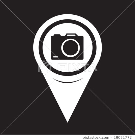 Map Pointer Camera Icon - Stock Illustration [19051772] - PIXTA