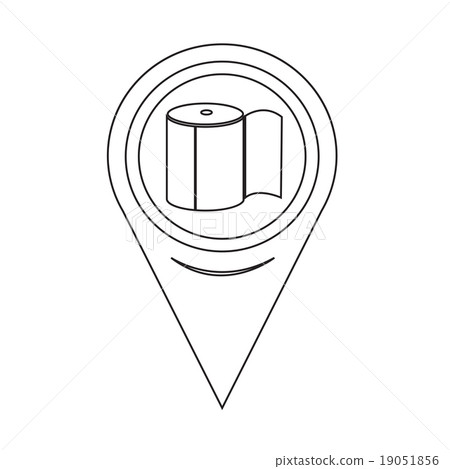 Map Pointer Toilet Paper Icon - Stock Illustration [19051856] - PIXTA