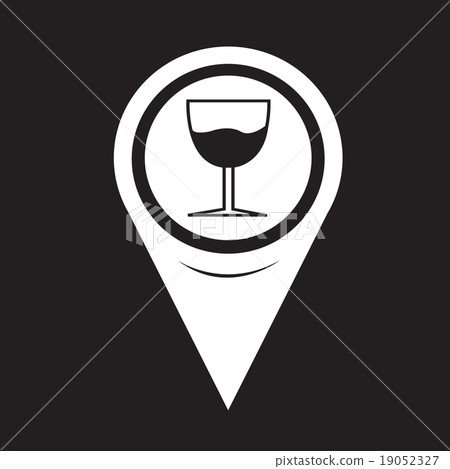 Map Pointer Glass Drink Icon - Stock Illustration [19052327] - PIXTA