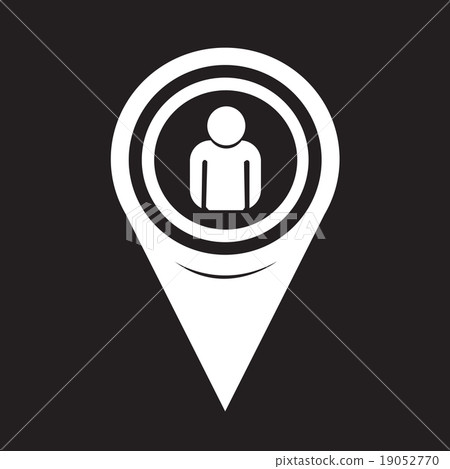 Map Pointer Person Icon - Stock Illustration [19052770] - PIXTA