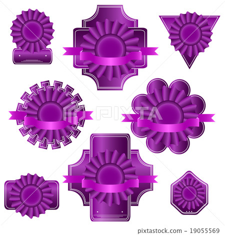 Set Of Pink Label. Vector - Stock Illustration [19055569] - PIXTA