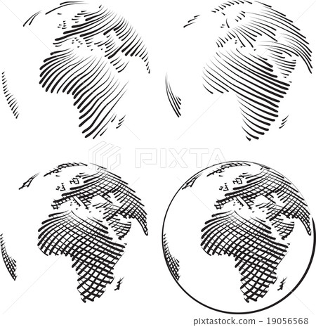Simple World Engraving - Stock Illustration [19056568] - PIXTA
