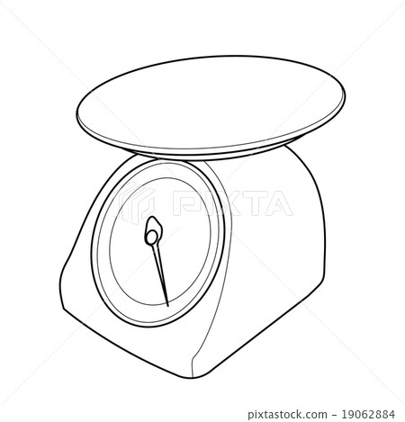 kitchen scale out line vector - Stock Illustration [19062884] - PIXTA