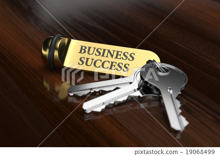 Room key golden keychain business success concept - Stock Illustration ...