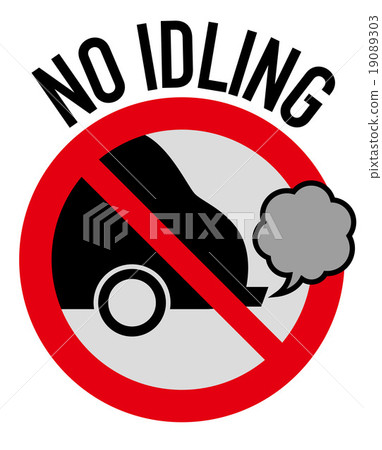 Idling stop sign / signboard image - Stock Illustration [19089303] - PIXTA