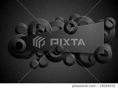 Dark black sticker design with rings - Stock Illustration [19089850 ...
