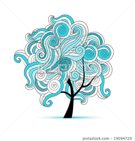 Abstract wavy tree for your design - Stock Illustration [19094729] - PIXTA