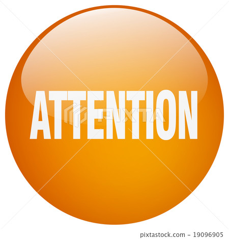 attention orange round gel isolated push button - Stock Illustration ...