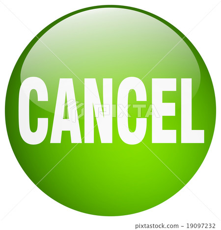 cancel green round gel isolated push button - Stock Illustration ...
