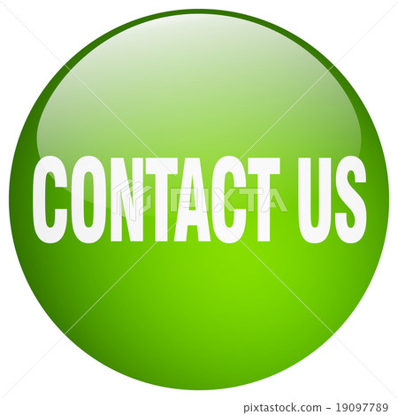 contact us green round gel isolated push button - Stock Illustration ...
