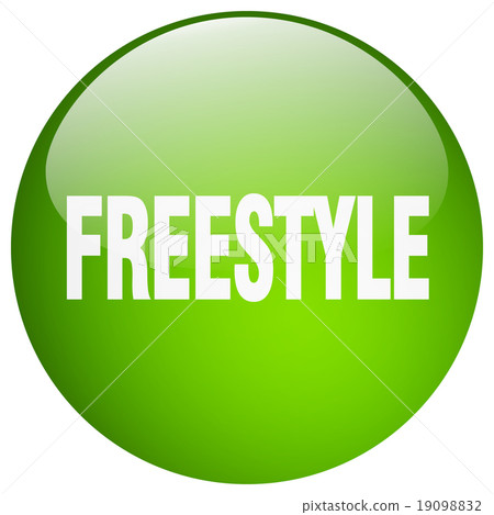 freestyle green round gel isolated push button - Stock Illustration ...