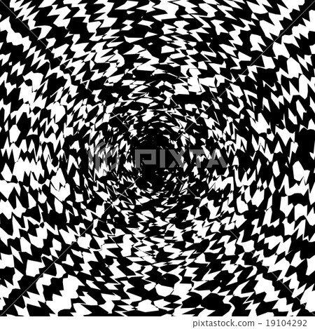 Black and White Abstract Psychedelic Art - Stock Illustration [19104292 ...