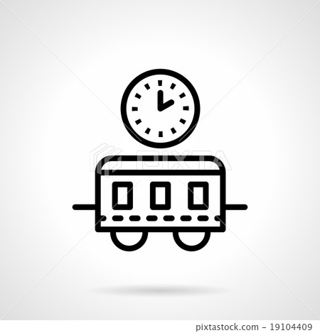 Train schedule black simple line vector icon - Stock Illustration ...