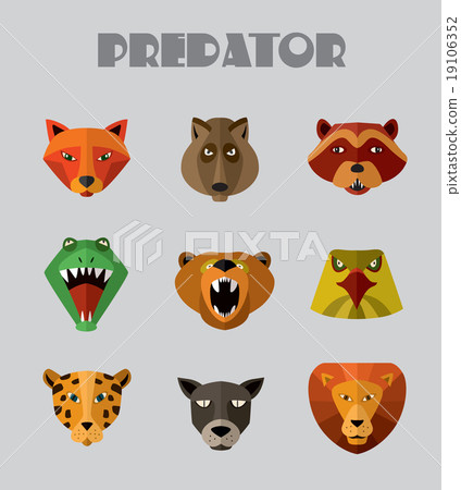 Predator animals icons. - Stock Illustration [19106352] - PIXTA