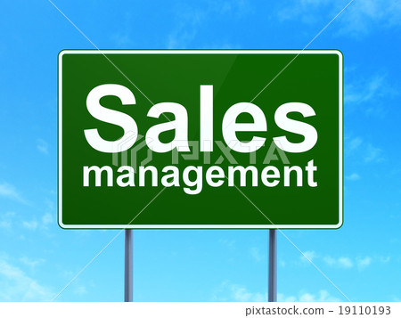 Advertising concept: Sales Management on road sign - Stock Illustration ...