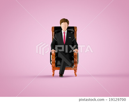 Men sitting in the president's chair - Stock Illustration [19129700 ...