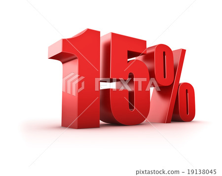 15 percent - Stock Illustration [19138045] - PIXTA