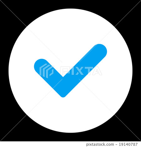 Yes flat blue and white colors round button - Stock Illustration ...