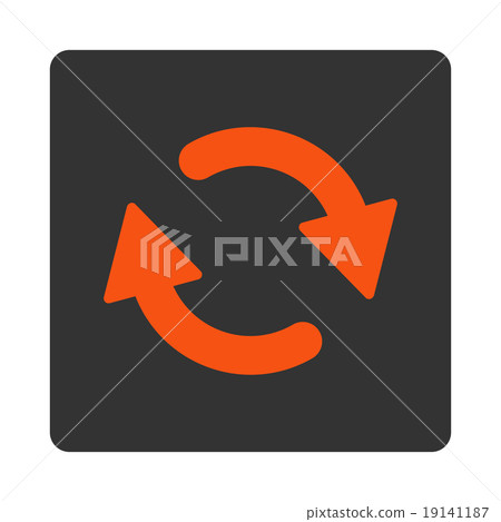Refresh flat orange and gray colors rounded button - Stock Illustration ...